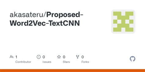 github akasateru proposed word2vec textcnn