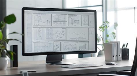 A Computer Monitor With A Graph On The Screen That Says Quot Graph Quot