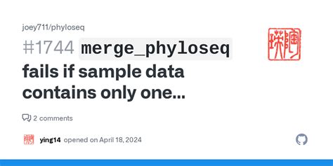 `mergephyloseq` Fails If Sample Data Contains Only One Column · Issue