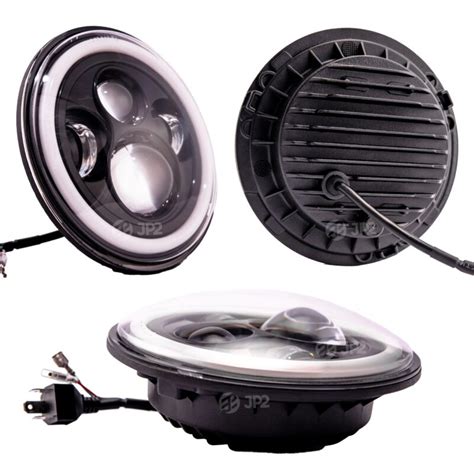 Farol 7 Polegadas Led Com Seta E Angel Eyes Ps Iluminação Automotiva