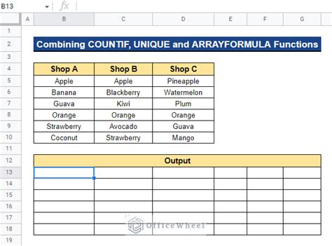 How To Count Unique Values In Multiple Columns In Google Sheets