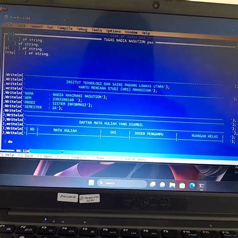 Contoh Coding Free Pascal Tugas Akhir Kuliah Semester 2 Youtube