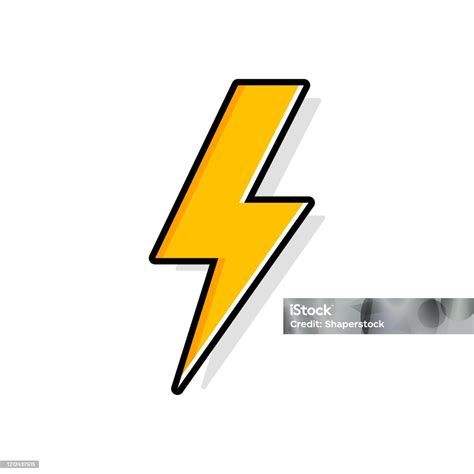 번개 볼트 썬더 볼트 조명 스트라이크 전문 플랫 벡터 아이콘 볼트에 대한 스톡 벡터 아트 및 기타 이미지 볼트 조명 장비 조명 장식 Istock