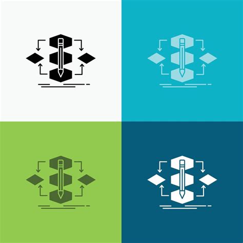 Algorithm Design Method Model Process Icon Over Various Background