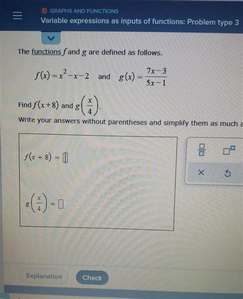 Solved Graphs And Functions Variable Expressions As Inputs