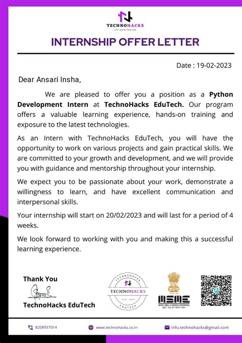Insha Ansari On Linkedin Connections Technohacksedutech Internship