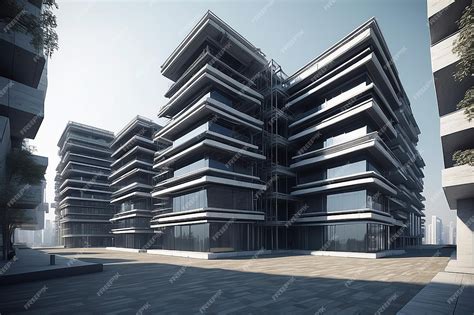 Premium Photo Abstract Architectural 3d Construction Concept Modern
