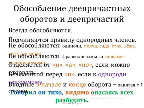 Обособление деепричастных оборотов и деепричастий презентация онлайн