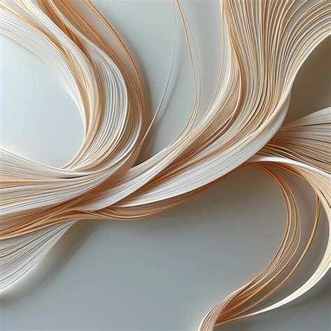 An Abstract Line Art Design Where Long Flowing Curves Intertwine And Overlap Premium Ai