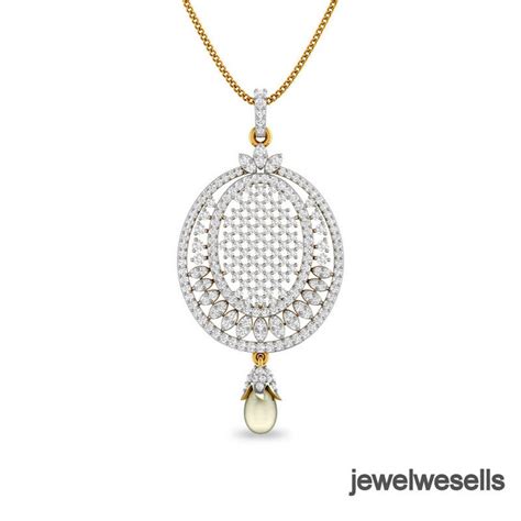 Gold Diamond Pearl Necklace T For Her Natural Pearl Necklace