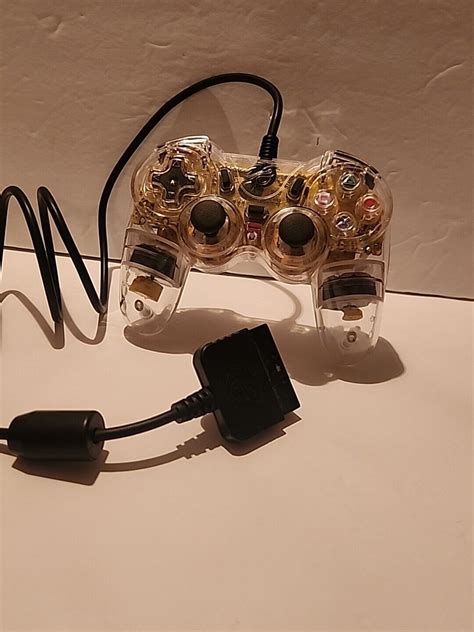 Pelican Afterglow Clear Yellow Lights Wired Controller Ps2 Tested Free Shipping Ebay