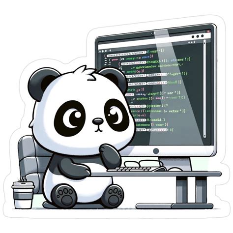 Programmer Panda Coding Genius Sticker In 2025 Coding Programmer