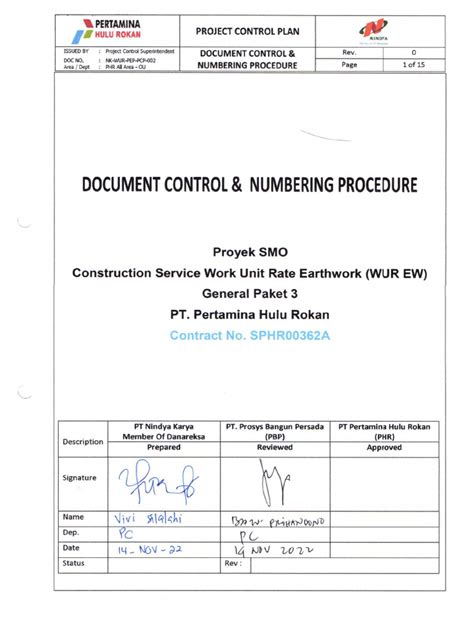 Nk Wur Pep Mep 002 Document Control Numbering Procedure Pdf