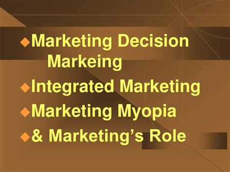 Marketing Decision Making