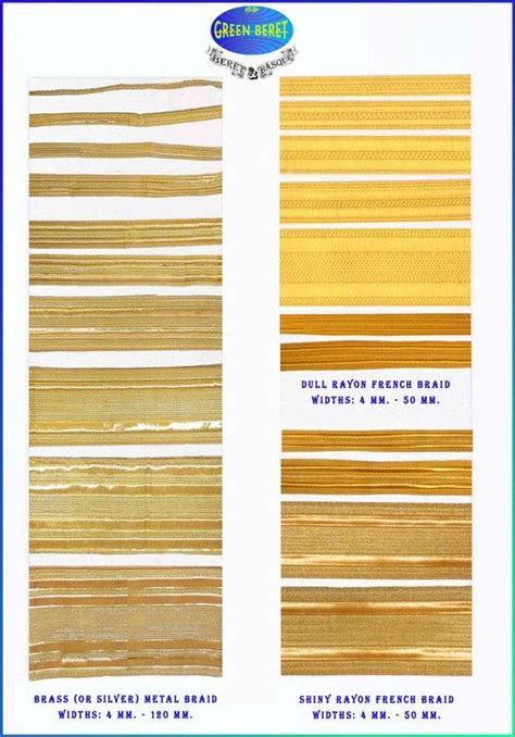 Brass Braids At Best Price In Bangkok Bangkok Green Beret Limited