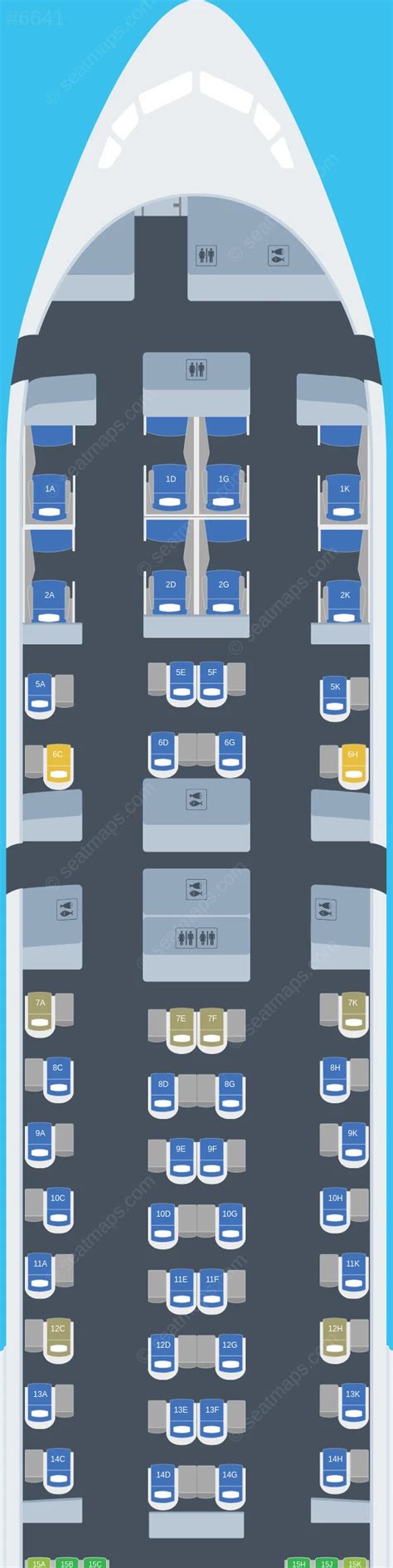 Seat Map Of Etihad Airways Boeing 777 300er Aircraft