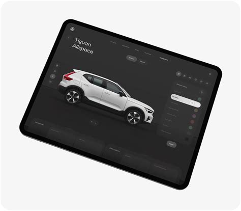 volkswagen configurator ui ux design and mobile app