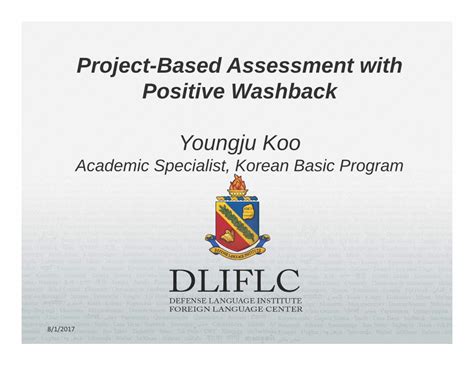 Pdf Project Based Assessment With Positive Washback Assessment With