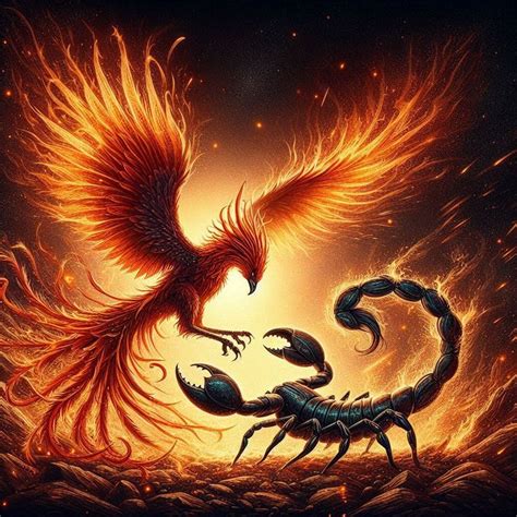 Fênix Do Signo De Escorpião 🐦‍🔥🦂♏️ Arte Escorpião Escorpião