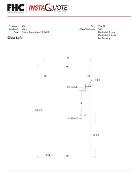 Fhc Instaquote Online Configurator Frameless Hardware Company