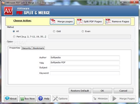 AWinware PDF Split And Merge Download Softpedia
