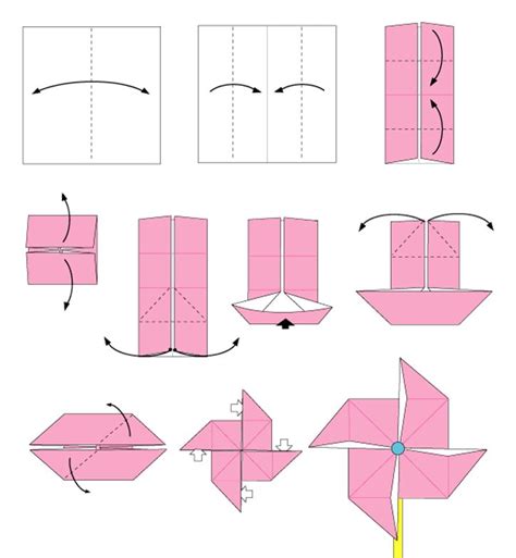 Origami Windmolen For Beginners Molino De Viento De Papel Origami