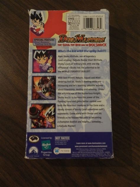 Duel Masters The Good Bad And Bolshack Rare 2005 Hasbro Vhs Box Only