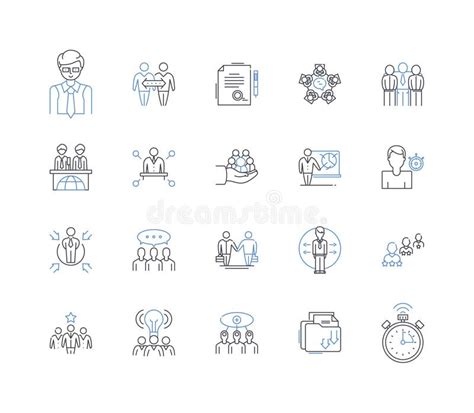 Design Methodology Line Icons Collection Iteration Prototyping