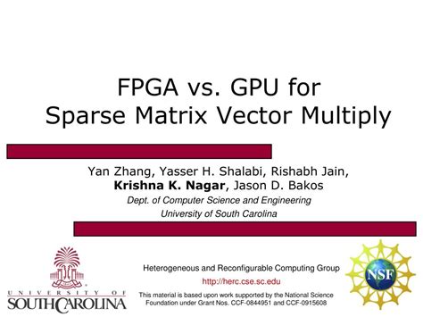 PPT FPGA Vs GPU For Sparse Matrix Vector Multiply PowerPoint Presentation ID 5909119
