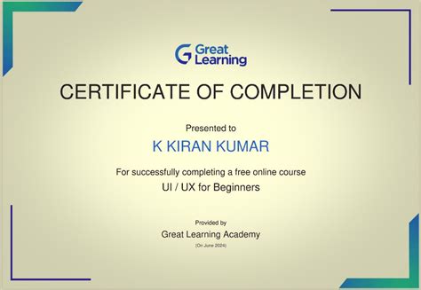 K Kiran Kumar On Linkedin Greatlearningacademy Greatlearning Glacertificate