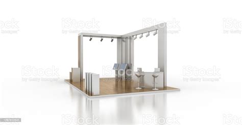 빈 전시 부스 복사 공간 일러스트레이션 오리지널 디자인 3d 렌더링 키오스크에 대한 스톡 사진 및 기타 이미지 키오스크 전시회 부스 Istock