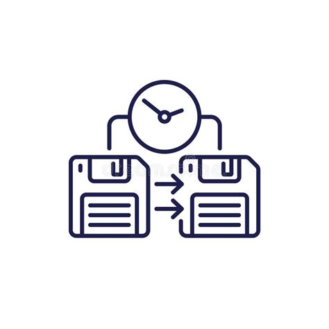 Backup Time Line Icon With Floppy Disks Stock Vector Illustration Of