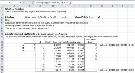 Solving Polynomials Update Newton Excel Bach Not Just An Excel Blog