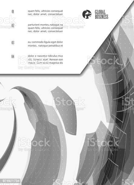 책자 커버 프레 젠 테이 션 추상 기하학적 배경 A4 설정된 기술 브로셔 전단지 디자인 서식 파일 벡터 그림자에서 레이아웃 가리기에 대한 스톡 벡터 아트 및 기타 이미지