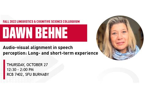 Past Events Cognitive Science Simon Fraser University