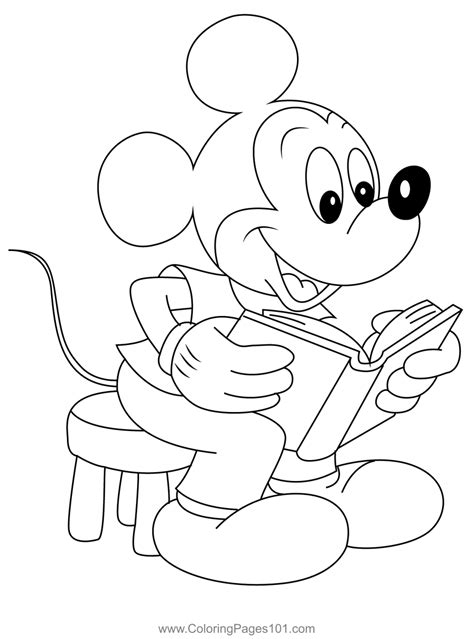 Mickey Mouse Colouring In Book