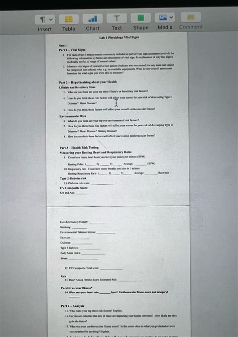 Solved T Insert Table Chart Text Shape Media Comment Lab I Physiology Course Hero