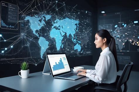 Big Data Analytics With Ai Technology Data Analyst Analyzing And Visualizing Complex Premium