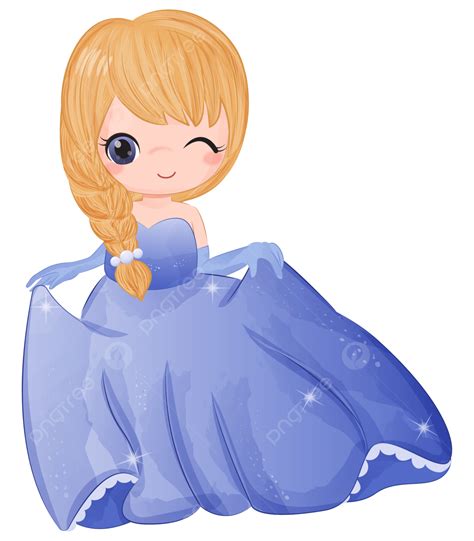 Gambar Ilustrasi Putri Kecil Yang Lucu Putri Clipart Ilustrasi Putri