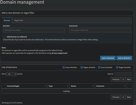 Pi Hole Web Interface Stuck Trying To Display All Domains In Domain Management Page Help Pi