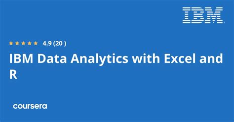 Ibm Data Analytics With Excel And R Professional Certificate