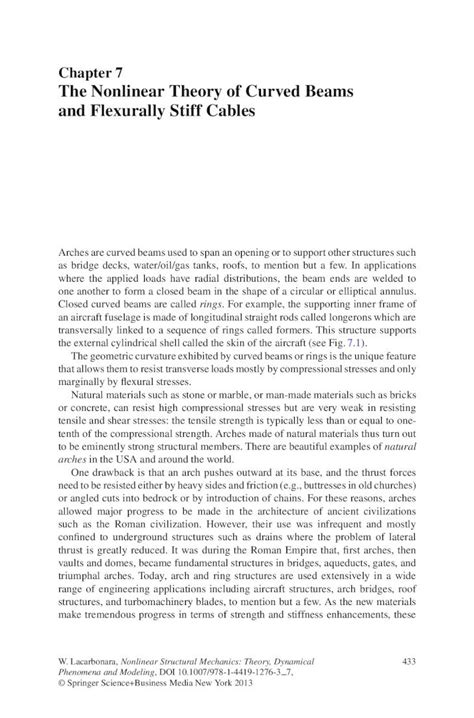 PDF Nonlinear Structural Mechanics The Nonlinear Theory Of Curved Beams And Flexurally