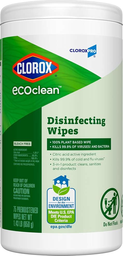 Cloroxpro Clorox Ecoclean Disinfecting Wipes Multipurpose