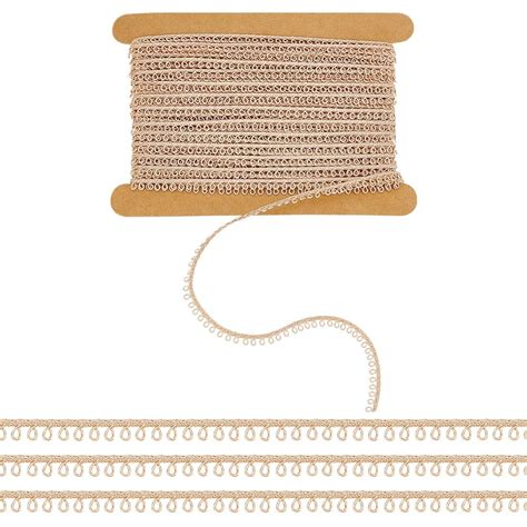Fingerinspire 10 Yards Picot Edge Lace Trim 18 Light Lace Ribbon With