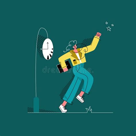 Rushing To Work With Clipping Path Stock Illustration Illustration