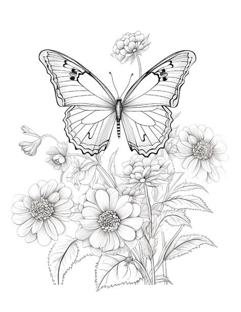 Butterfly And Flower Coloring Pages 211 Intricate Designs Pdf Download