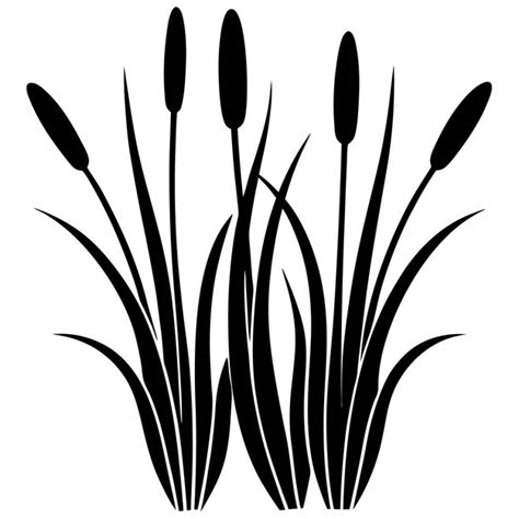 The Clump Of Flower Grass Vector Art Isolated On A White Background