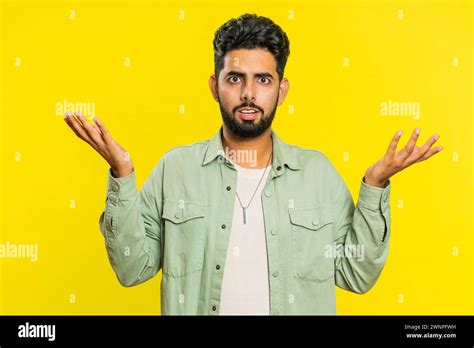 What Why Angry Indian Man Raising Hands In Indignant Expression