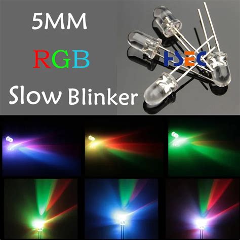 1000pcs 5mm RGB LED Diodes Slow Flash LED Diode Color Red Green Blue LED 5mm Light Emitting