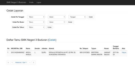 Aplikasi Buku Tamu Berbasis Web Dengan Phpandmysql